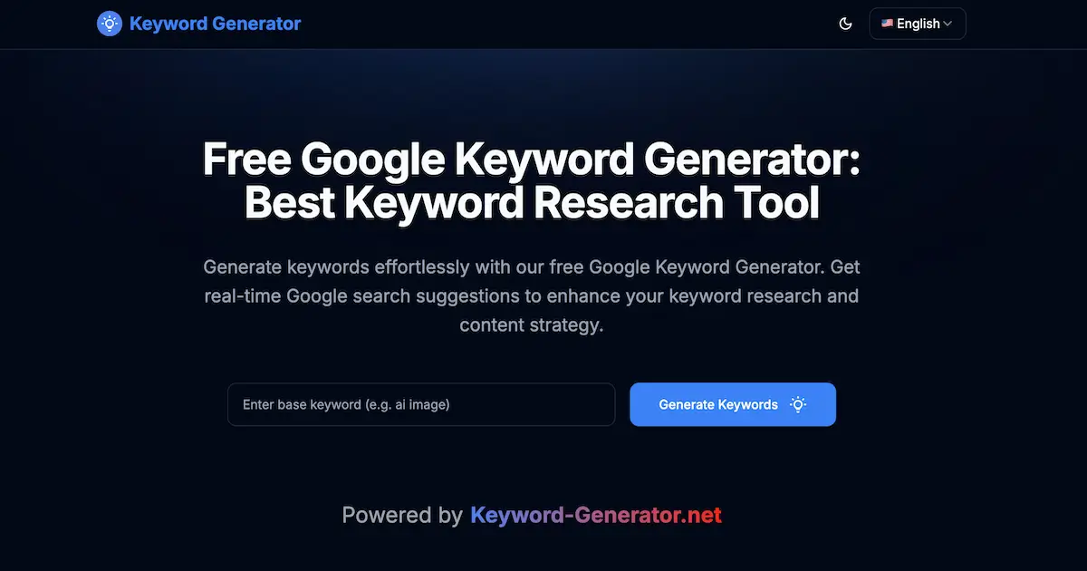 Free Google Keyword Generator: Best Keyword Research Tool